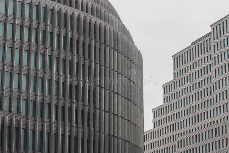 Grey Buildings with Different Structures Stock Image - Image of design ...