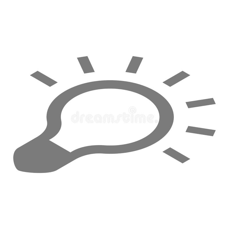 Grey Bulb Icon, Isometric Style Stock Vector - Illustration of ...