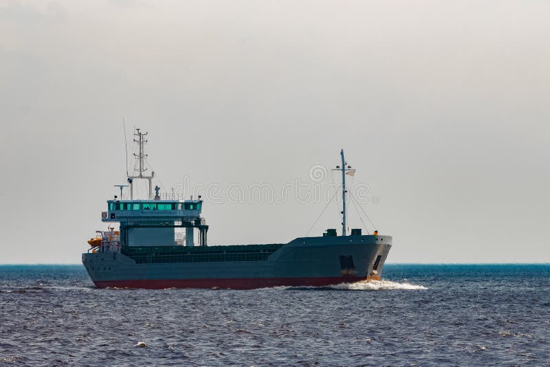 Grey cargo ship stock image. Image of industry, carrying - 112304549