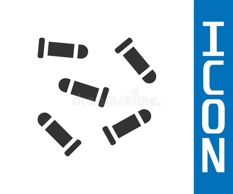 Grey Bullet Icon Isolated on White Background. Vector Stock Vector ...