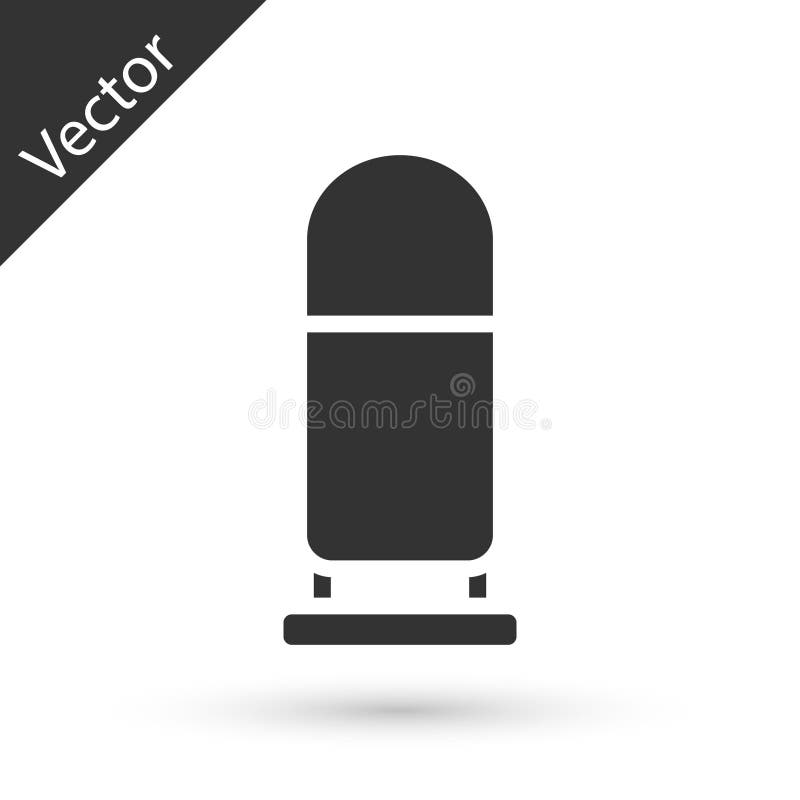 Grey Bullet Icon Isolated on White Background. Vector Stock Vector ...
