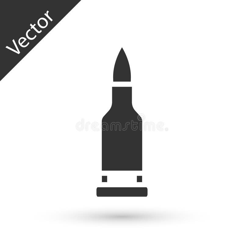 Grey Bullet Icon Isolated on White Background. Vector Stock ...