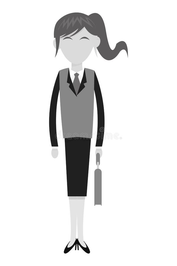 Grey business woman icon stock illustration. Illustration of avatar ...