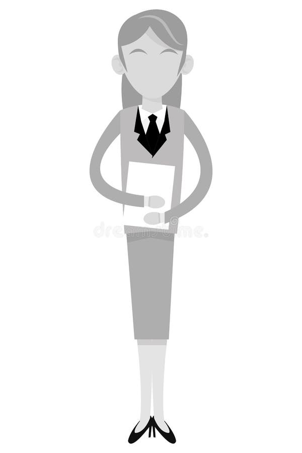 Grey business woman icon stock illustration. Illustration of admin ...