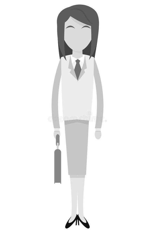 Grey business woman icon stock illustration. Illustration of head ...