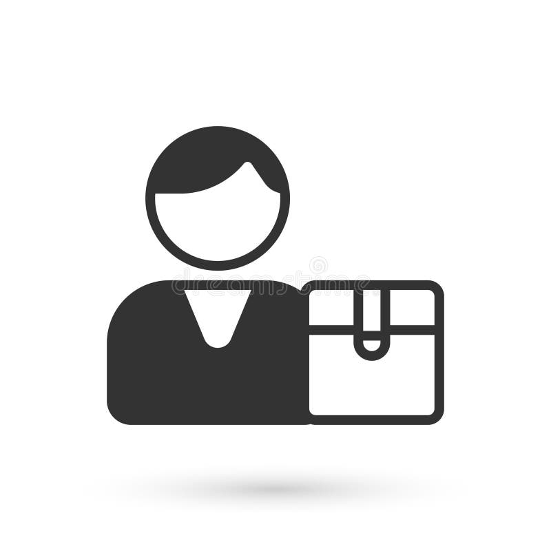 Grey Buyer Icon Isolated on White Background. Vector Stock Vector ...