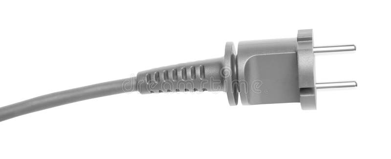 Grey Cable with Plug Isolated Stock Photo - Image of modern, tool ...