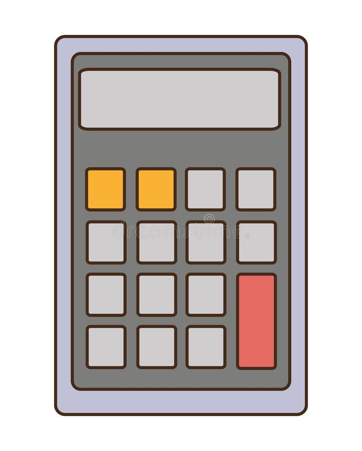 Calculator with Square Buttons, Graphic Stock Illustration ...