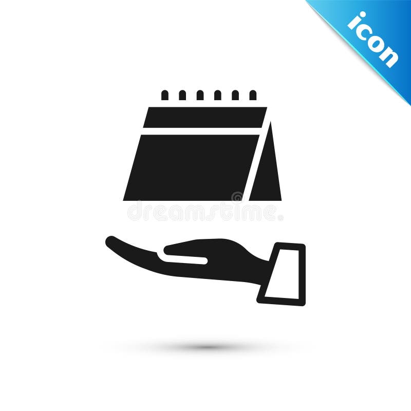 Grey Calendar Icon Isolated on White Background. Event Reminder Symbol ...