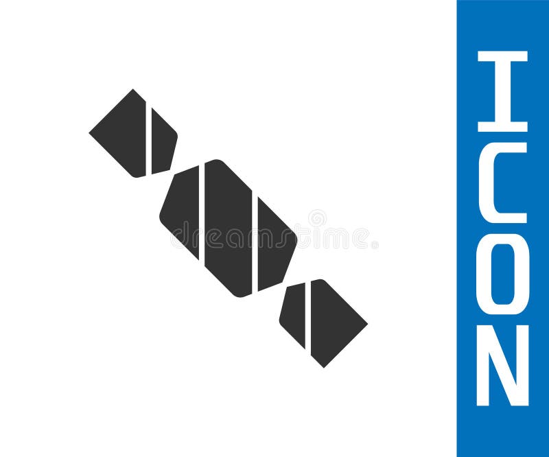 Grey Candy Icon Isolated on White Background. Happy Halloween Party ...