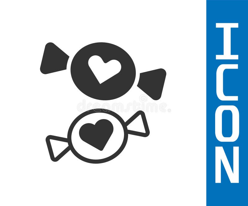 Grey Candy Icon Isolated on White Background. Vector Stock Vector ...