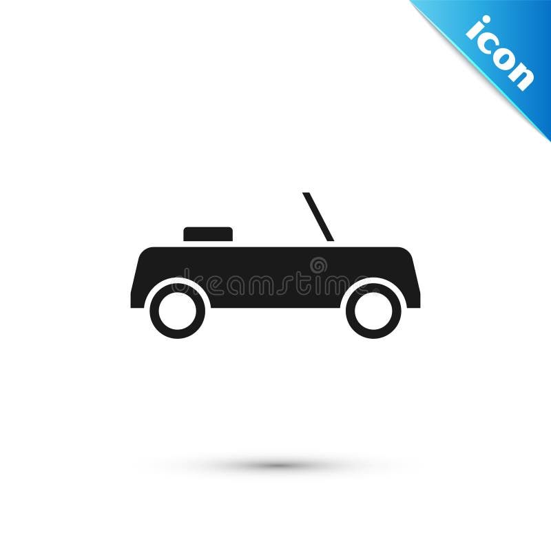 Grey Car Icon Isolated on White Background. Front View Stock Vector ...