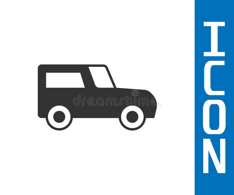 Grey Car Icon Isolated on White Background. Vector Stock Vector ...