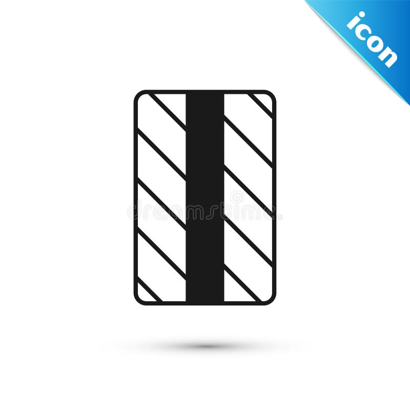 Grey Car Tire Wheel Icon Isolated on White Background. Vector Stock ...