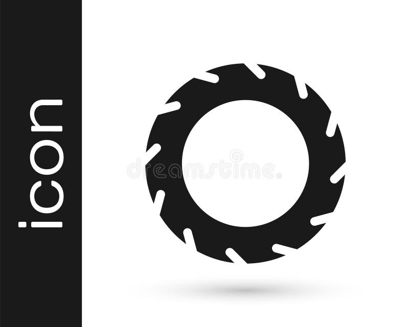 Grey Car Tire Wheel Icon Isolated on White Background. Vector ...