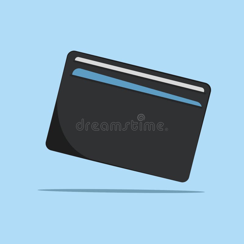 Grey card wallet stock vector. Illustration of white - 85718782