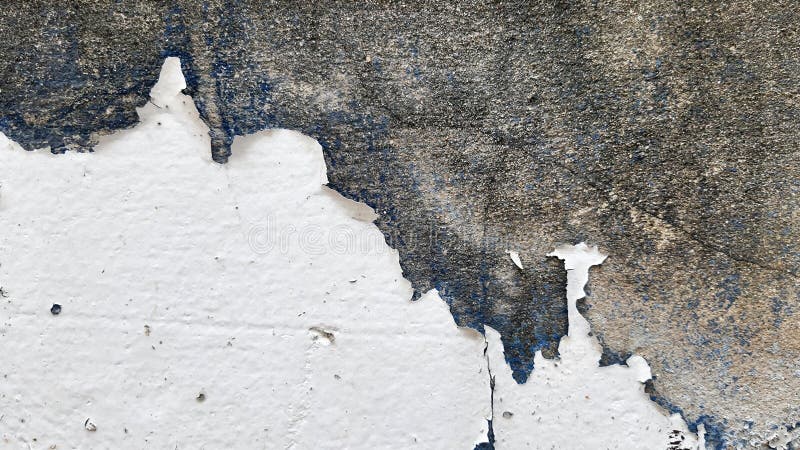 The Grey Cement Wall S White Paint is Peeling Off. an Old Concrete Wall ...