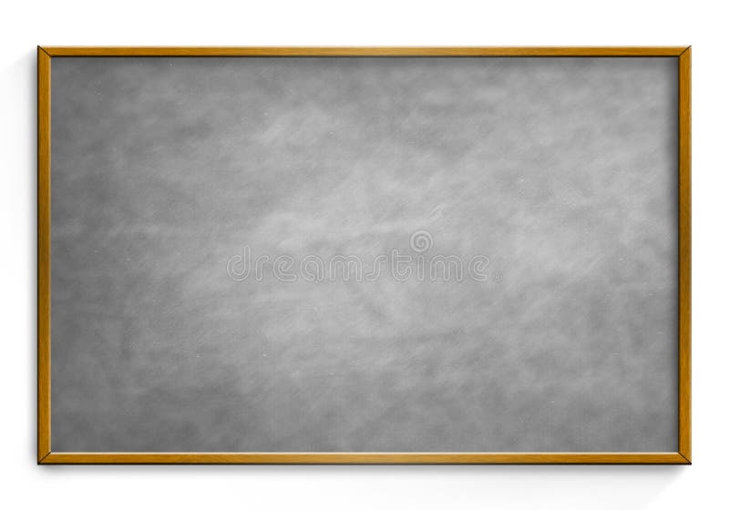 Grey Chalk Board Isolated White Background. Stock Illustration ...