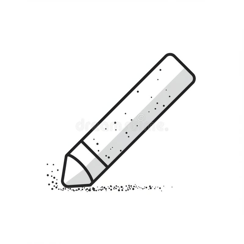 Grey Chalk Pencil Drawing on White Background Stock Illustration ...