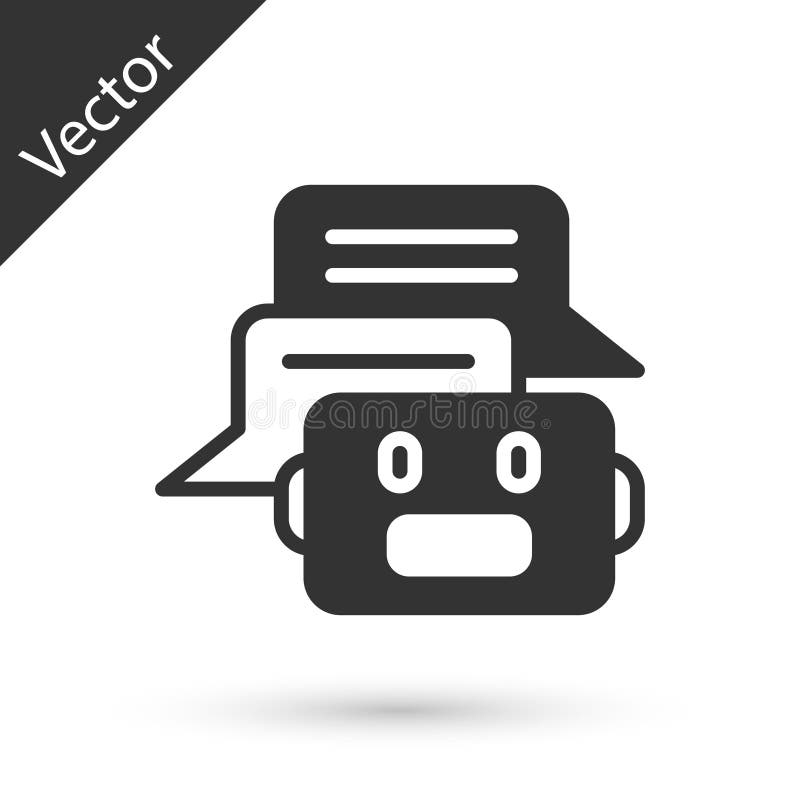 Two Grey Chat Speech Bubble with Shadow Isolated on White Background ...