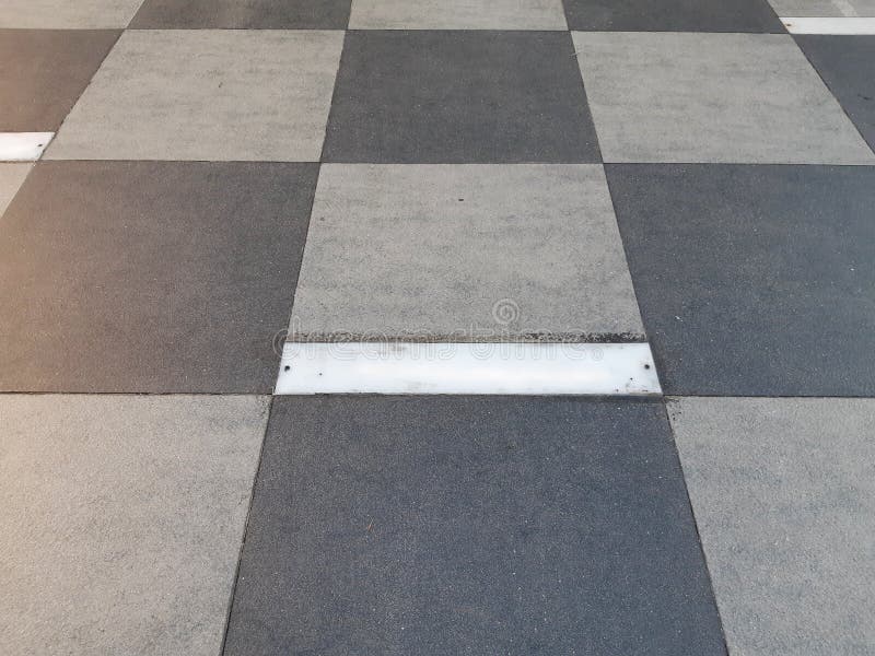Grey Chess Board Pattern Floor with LED Light. Stock Photo - Image of ...