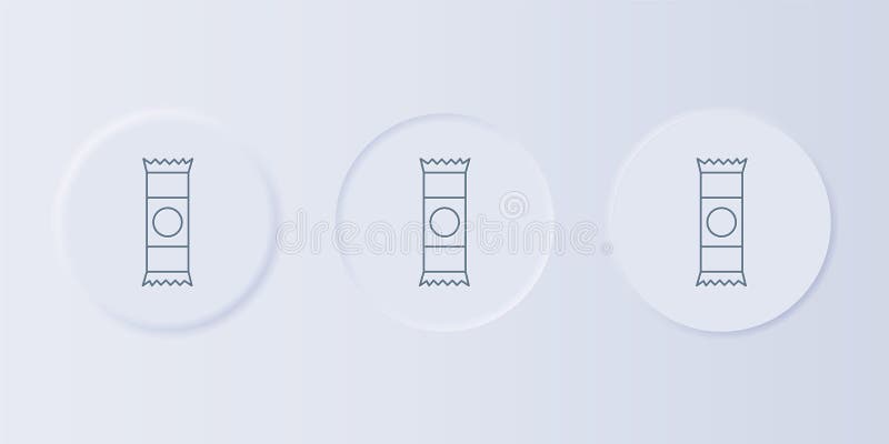 Grey Chocolate Bar Icon Isolated on Grey Background. Set Icons in ...