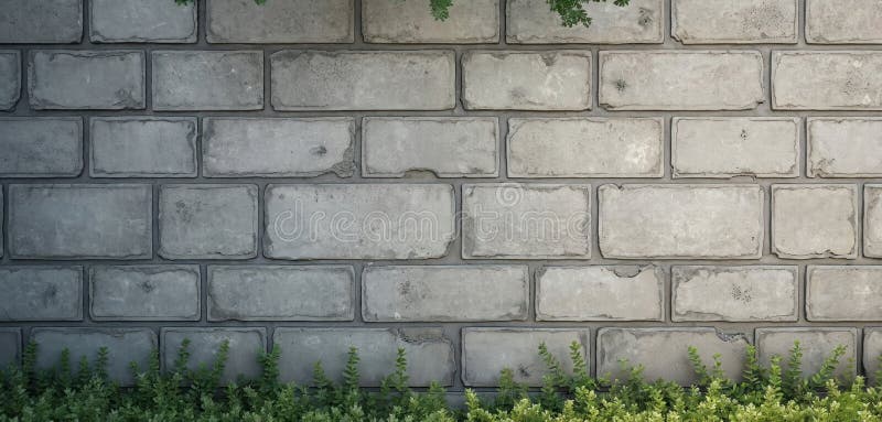 Grey Cinder Block Wall Provides Full Frame Background with Repeating ...