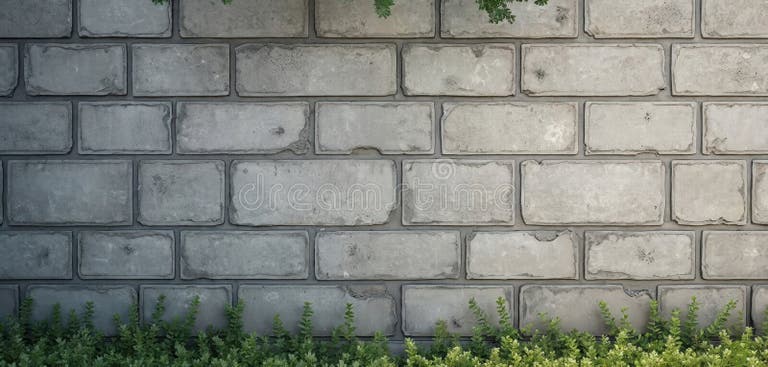Grey Cinder Block Wall Provides Full Frame Background with Repeating ...