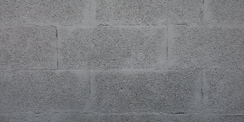 Grey Cinderblock Brick Wall For Background Gray Blockwork Texture Stock ...