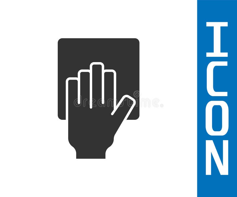 Grey Cleaning Service Icon Isolated on White Background. Vector Stock ...