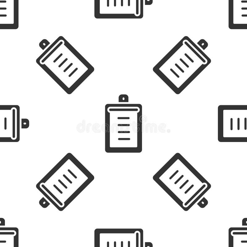 Grey Clipboard with Checklist Icon Isolated on White Background ...