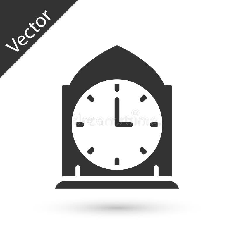 Grey Clock Icon Isolated on White Background. Time Symbol. Vector Stock ... Grey Clock Icon Isolated on White Background. Time Symbol. Vector Stock ...