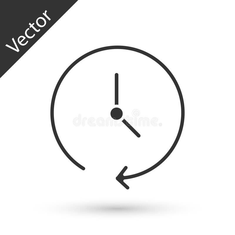Grey Clock PM Icon Isolated on Beige Background. Time Symbol. Abstract ...