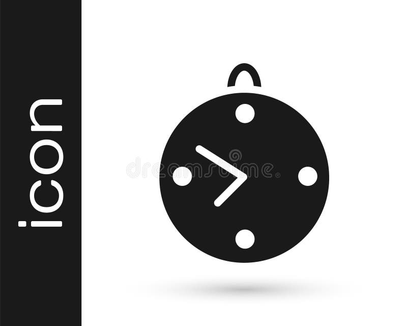 Grey Clock Icon Isolated on Grey Background. Time Symbol. Square Glass ...