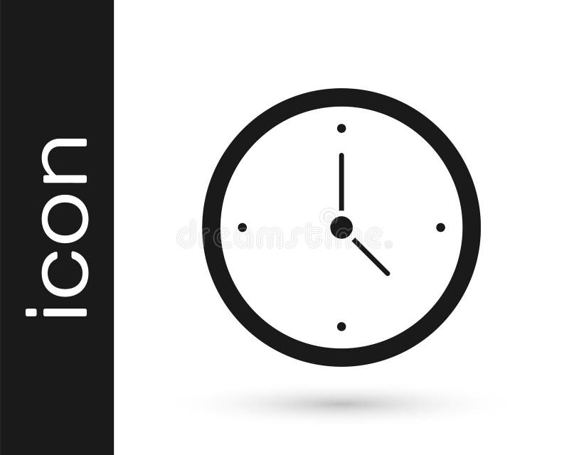 Grey Clock Icon Isolated on White Background. Time Symbol Stock Vector ... Grey Clock Icon Isolated on White Background. Time Symbol Stock Vector ...