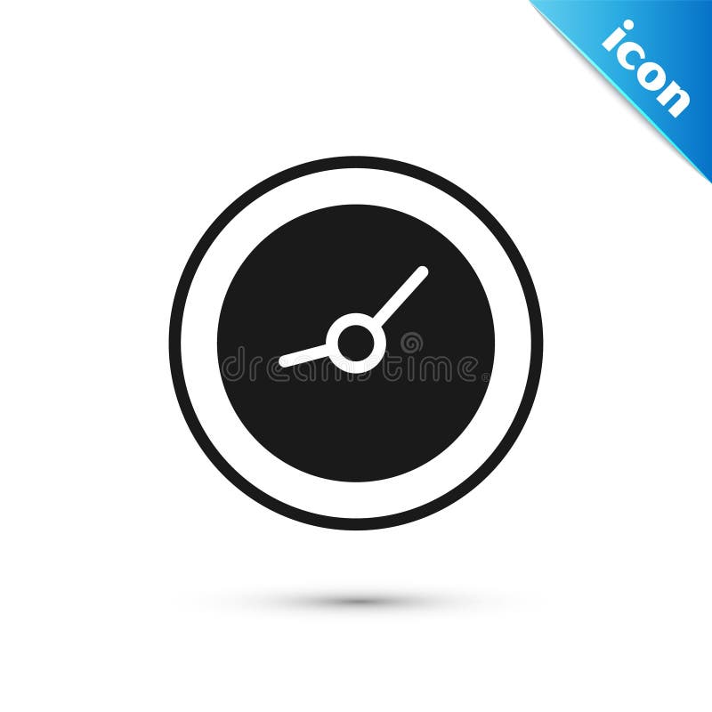 Grey Clock Icon Isolated on White Background. Time Symbol Stock Vector ...