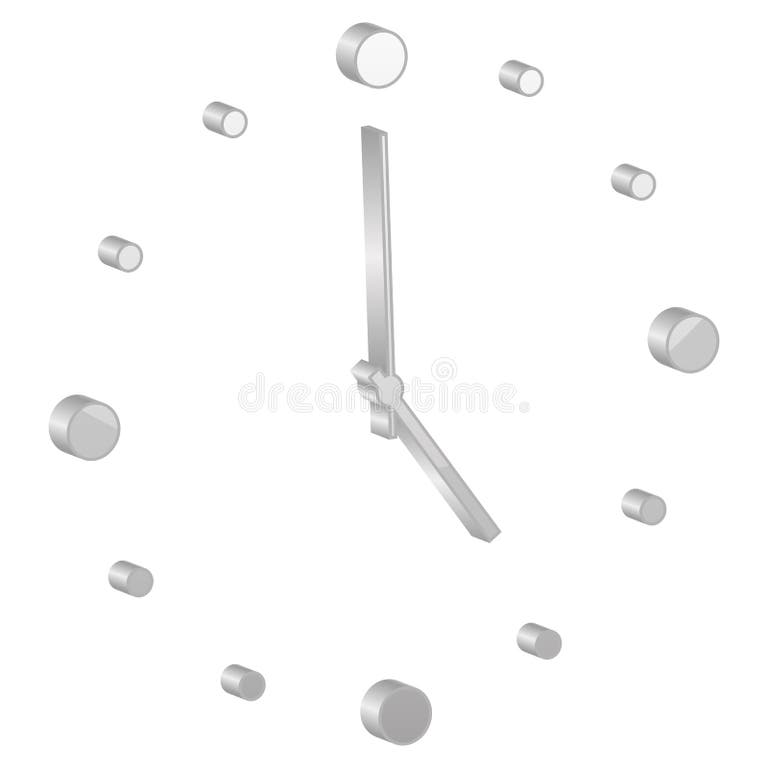 Grey clock symbol stock vector. Illustration of dial, clock - 7717540