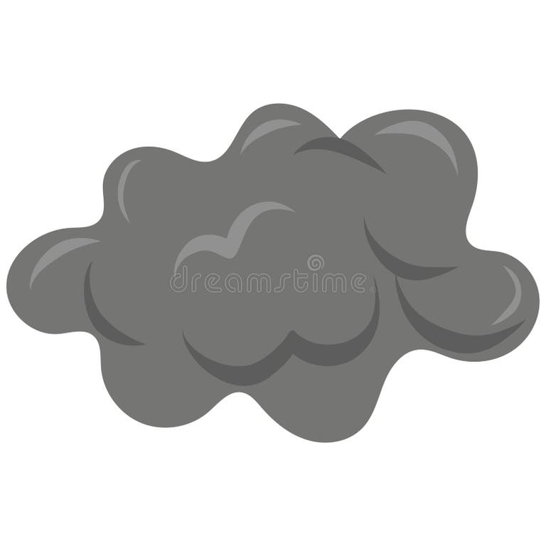 Grey Cloud Dark Cloud Vector Flat Design Illustration Stock Vector ...
