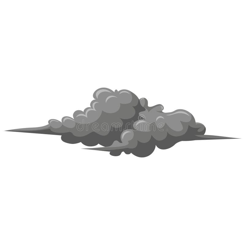 Grey Cloud Dark Cloud Vector Flat Design Illustration Stock Vector ...