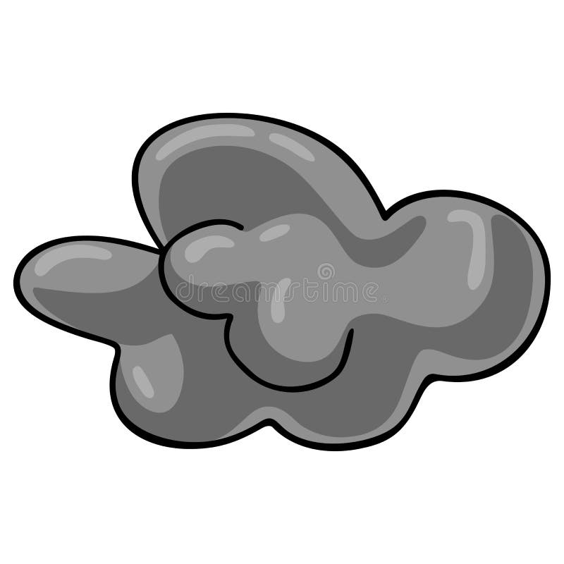 Grey Cloud Dark Cloud Vector Illustration Doodle Drawing Stock Vector ...