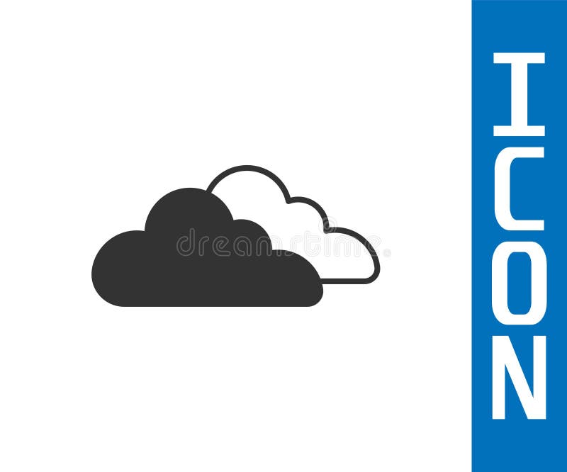 Grey Cloud Icon Vector. Modern Weather Icon. Flat Vector Symbols Stock ...