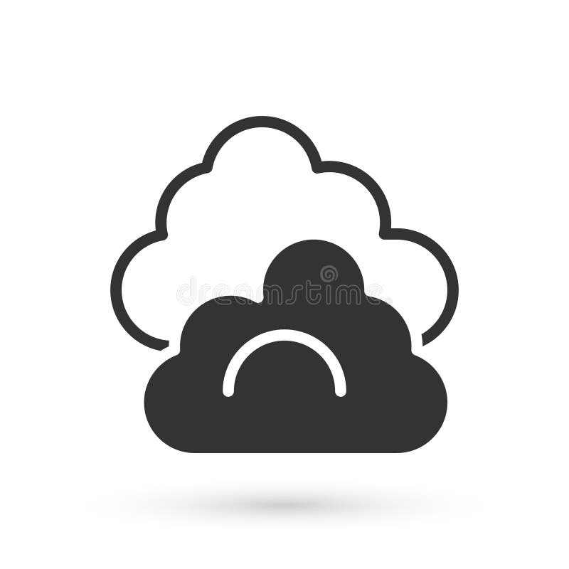 Grey Cloud Icon Isolated on White Background. Vector Stock Illustration ...
