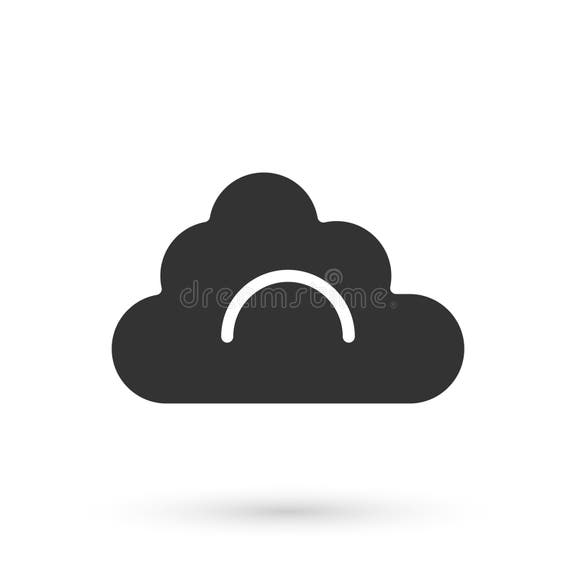 Grey Cloud Icon Isolated on White Background. Vector Stock Vector ...
