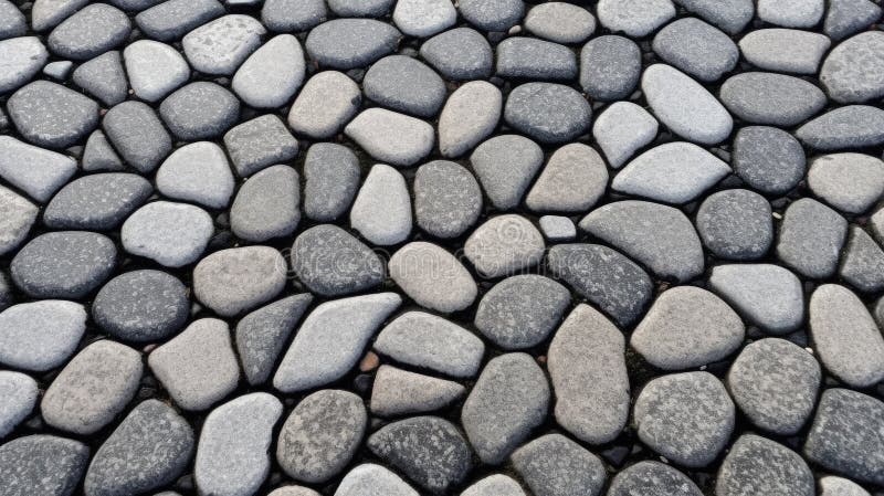 Grey Cobblestone Texture for Traditional Pavement Design GenerativeAI ...