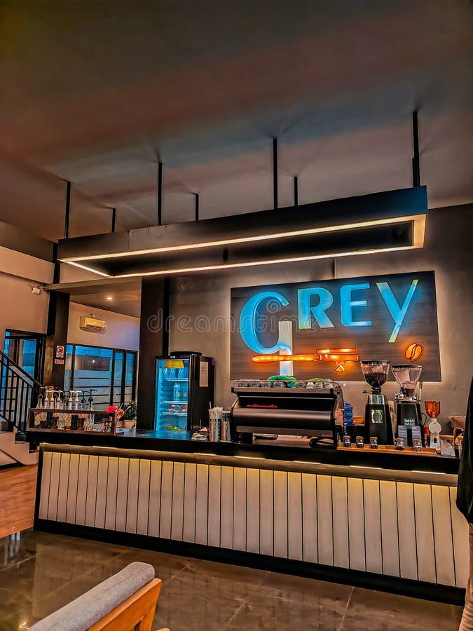 Grey Coffee Shop, Better for Coffee Break. and Coffee Shop Concept ...