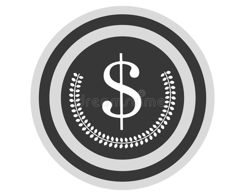 Grey coin icon stock illustration. Illustration of simple - 73661386