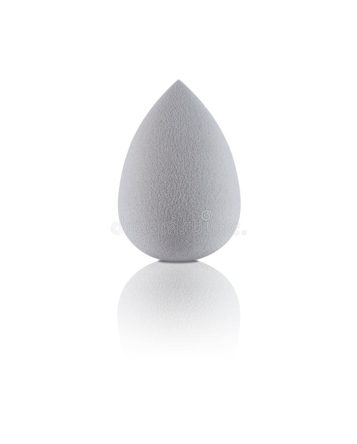 Grey Color Make Up Sponge Isolated White Background Mirror Reflection ...