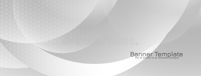 Grey Color Modern Wave Style Banner Stock Vector - Illustration of ...