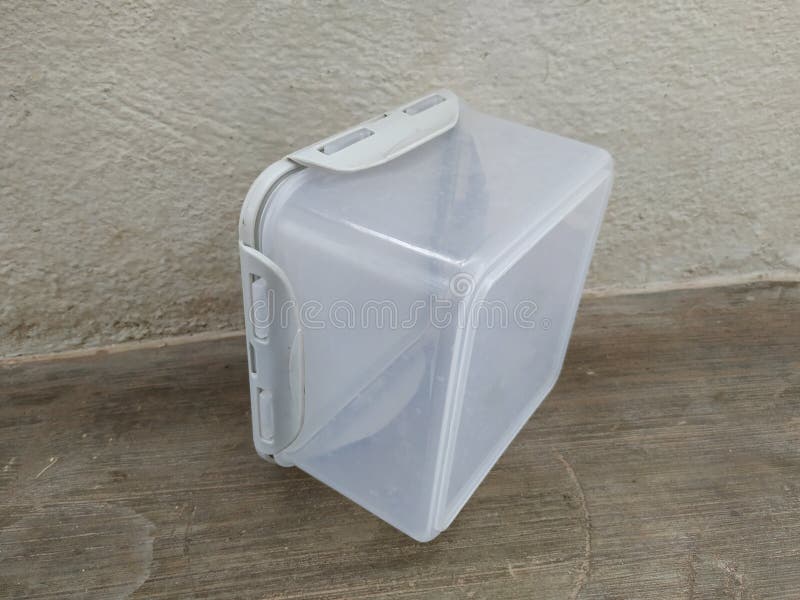 Grey Color Square Shaped Plastic Lunch Box Stock Image - Image of ...