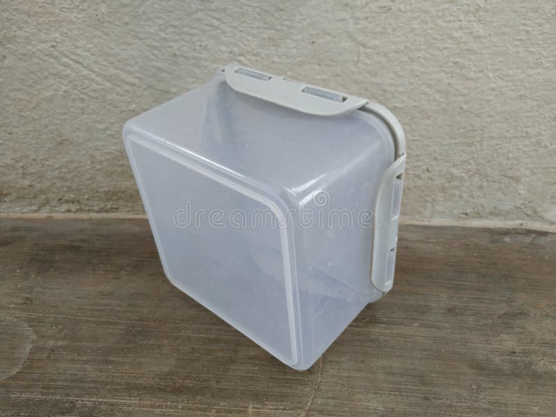 Grey Color Square Shaped Plastic Lunch Box Stock Image - Image of ...
